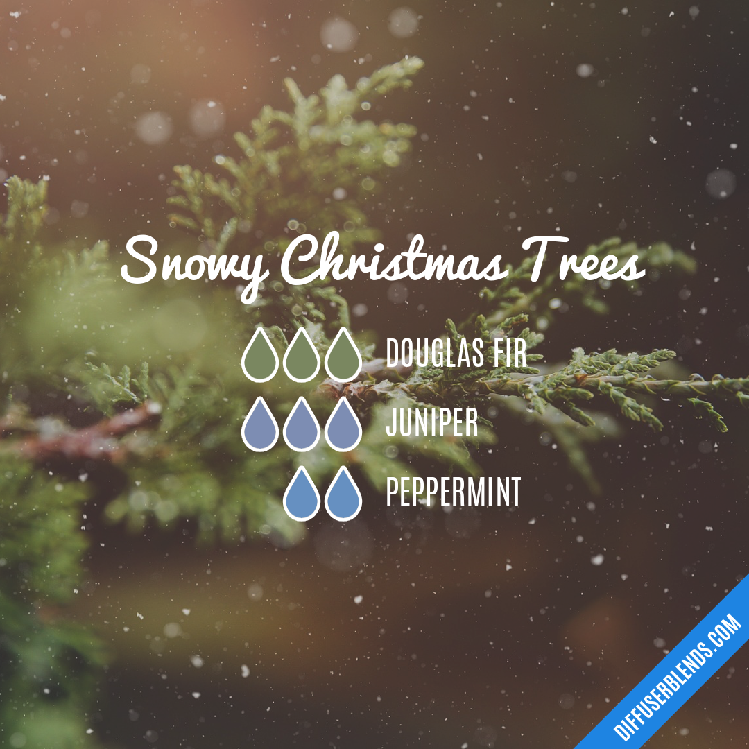 Snowy Christmas Trees | DiffuserBlends.com